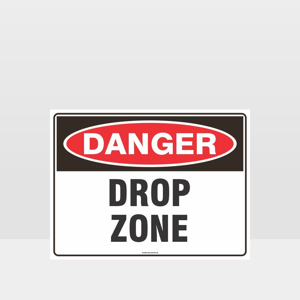 Customized Safety Signs,Danger Drop Zone Sign